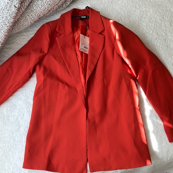 Missguided | Jackets & Coats | Missguided Orange Boyfriend Blazer ...